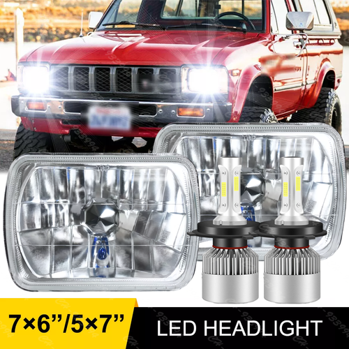 Pair Fit Toyota Tacoma 1995 1996 1997 5X7" 7x6 Inch LED Headlights HI ...