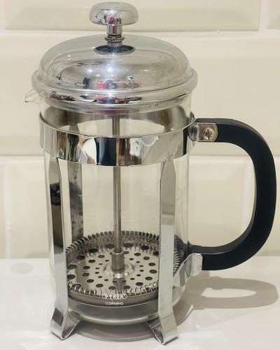 Pyrex Corning French Press Coffee Maker + 2 Tognana Cups. Coffee ...