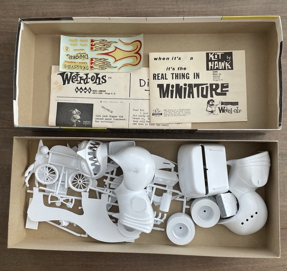 VINTAGE ORGINAL Hawk 1964 #530-100 Weird-Ohs Digger Model Kit | eBay