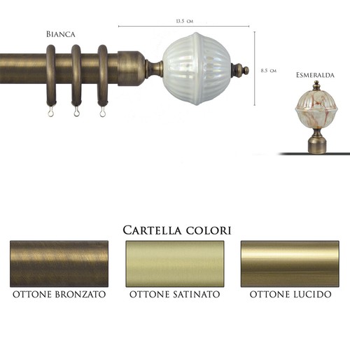 Tringles à Rideaux Bâtons Pour Store Corde Bande Laiton Terminal Bianca ...