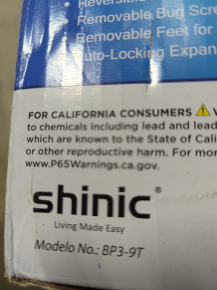 Shinic 9inch Dual Window Fan 3 Speed Reversable Bug Screen Window Table ...