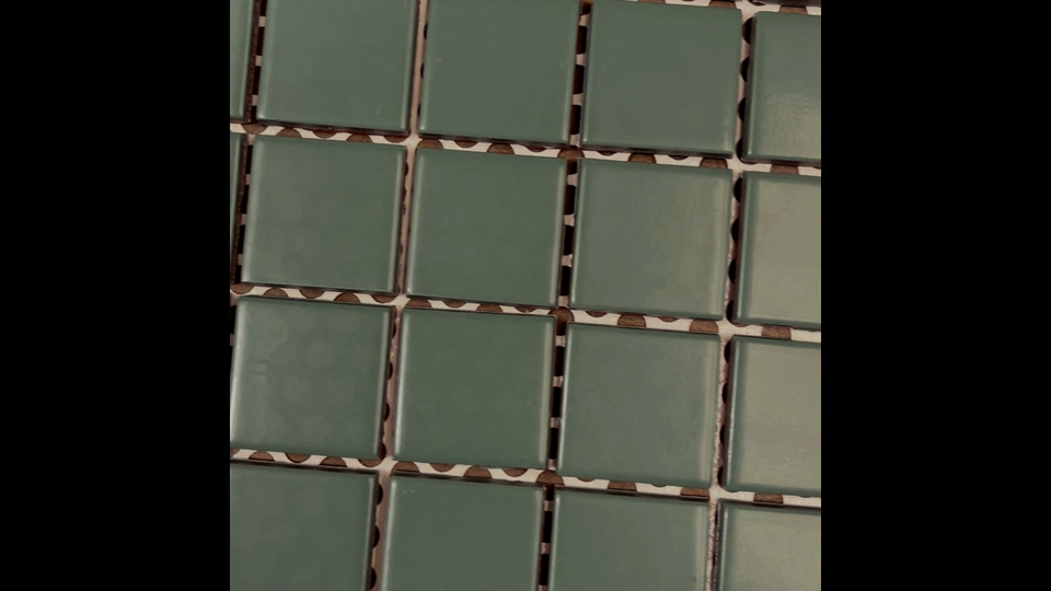 Forest Green Matte Wall Tile 1 7/8" x 1 7/8" 10 Square Feet Ceramic C# ...