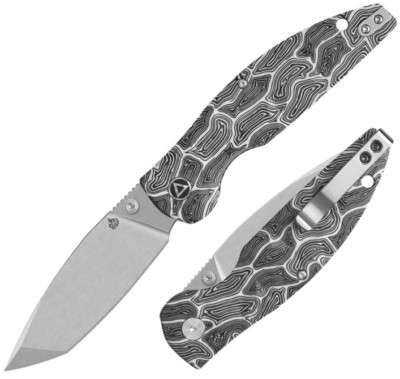 QSP Knife Turtle Punk Folding Knife 3.5" 14C28N Sandvik Steel Blade G10 ...