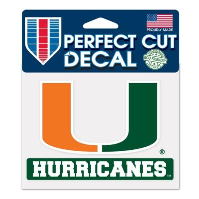 Miami Hurricanes 4"x5" Perfect Cut Car Decal [NEW] NCAA Auto Sticker ...