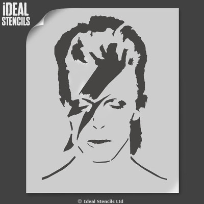 David Bowie Portrait Stencil Painting Reusable Art Craft decorate Ideal ...