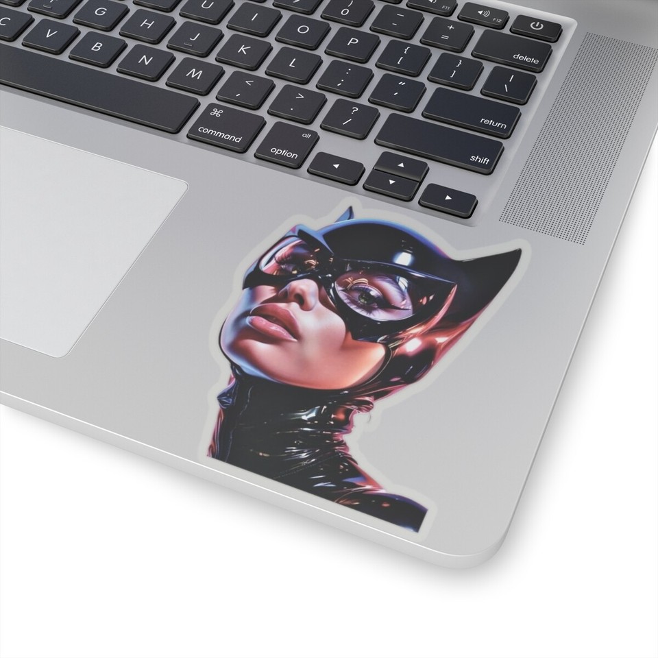 Sexy Catwoman Face Illustration DC Comics Character Villain Kiss-Cut ...