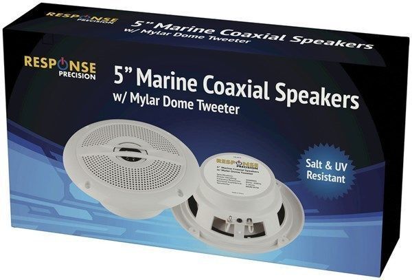 Response 5inch Marine Speaker Pair Salt UV Resistant 30mm Mylar Dome ...