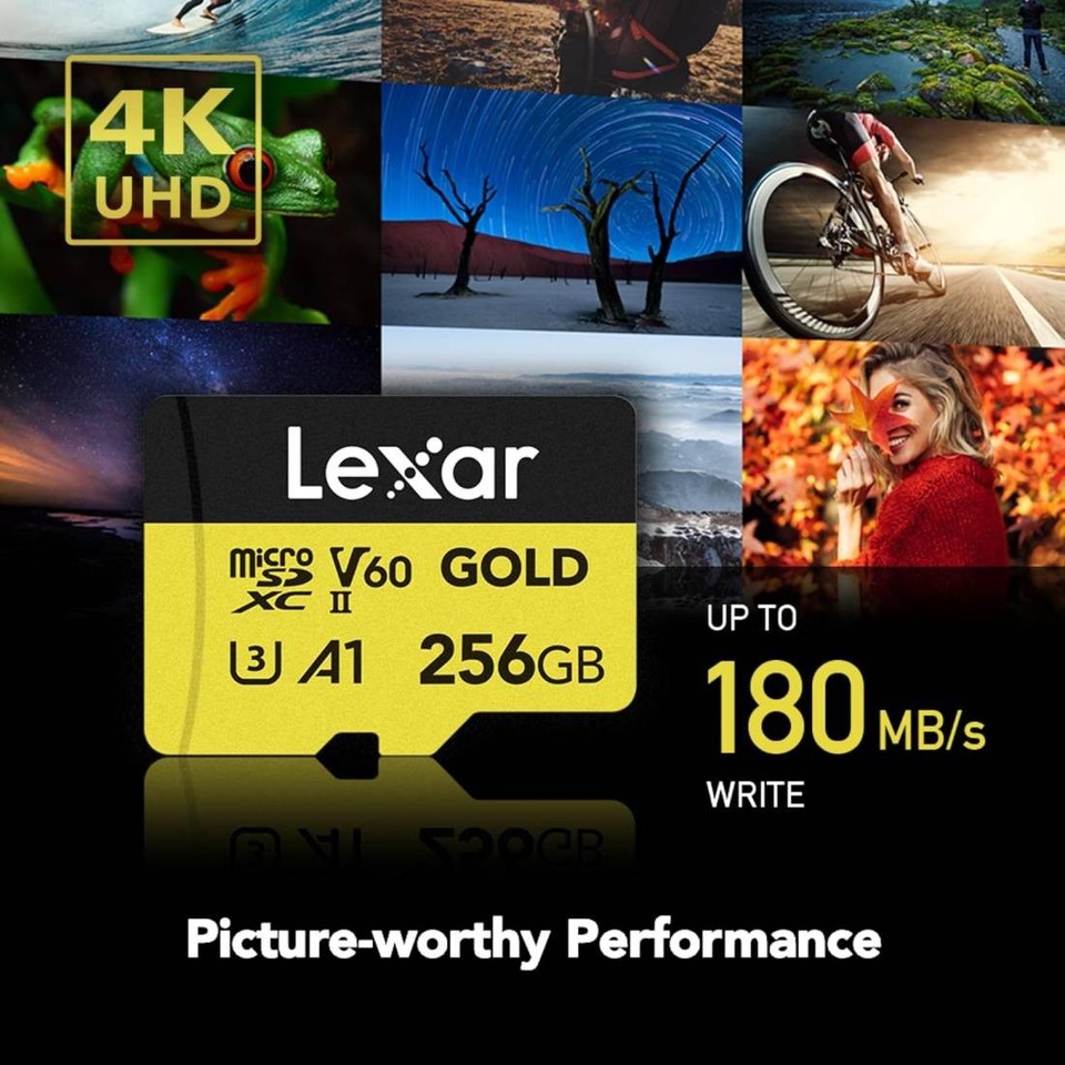 Lexar 256GB Gold Uhs-Ii Microsdxc V60 U3 A1 Uhs-Ii 843367132409| eBay