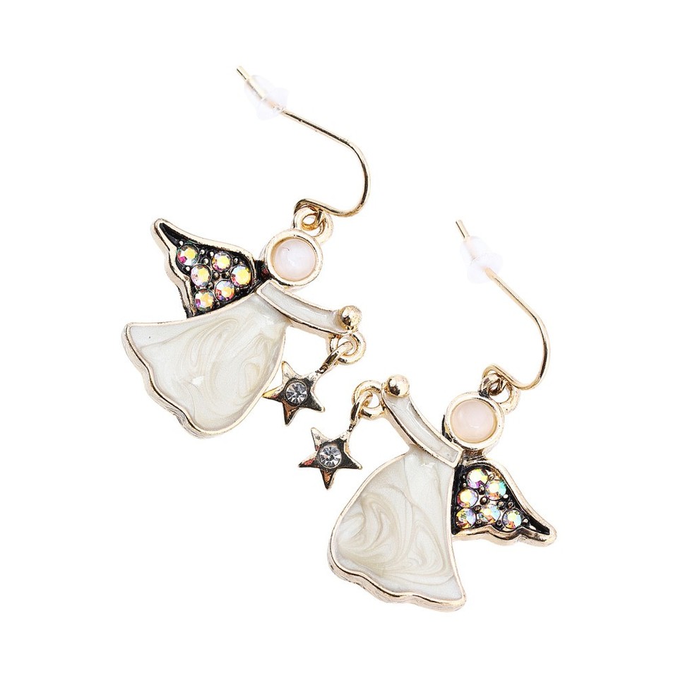 Ear Jewelries Dangly Earrings for Woman Angels Wings Dangle Girls ...