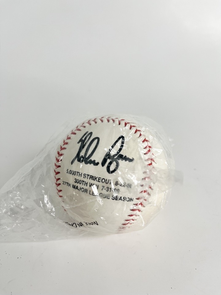 NOLAN RYAN 5,000TH STRIKE OUT 8-22-89, 300TH WIN 7-31-90, AUTOGRAPHED ...