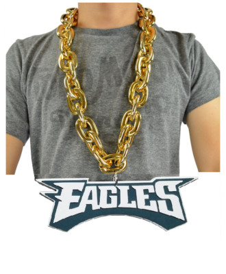 New NFL Philadelphia Eagles GOLD Fan Chain Necklace Foam (FedEx 2Day ...