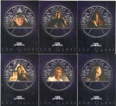 Tomb Raider The Movie Complete The Quest Chase Card Set Q1-6 | eBay UK