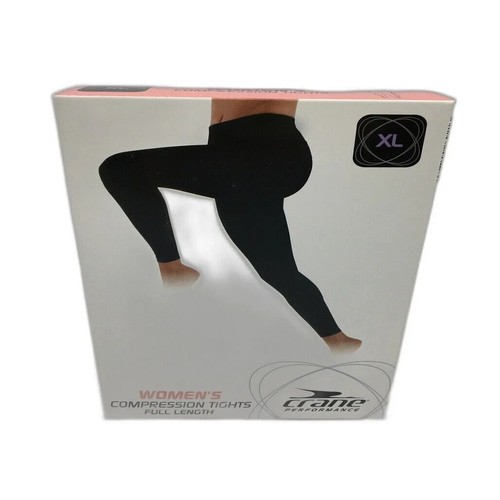 NEW Crane Performance Full Length Long Compression Tights Black Ladies ...