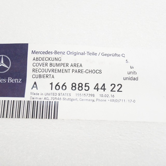 Genuine Mercedes-Benz GL W166 AMG Front Bumper Lower Grill Right ...