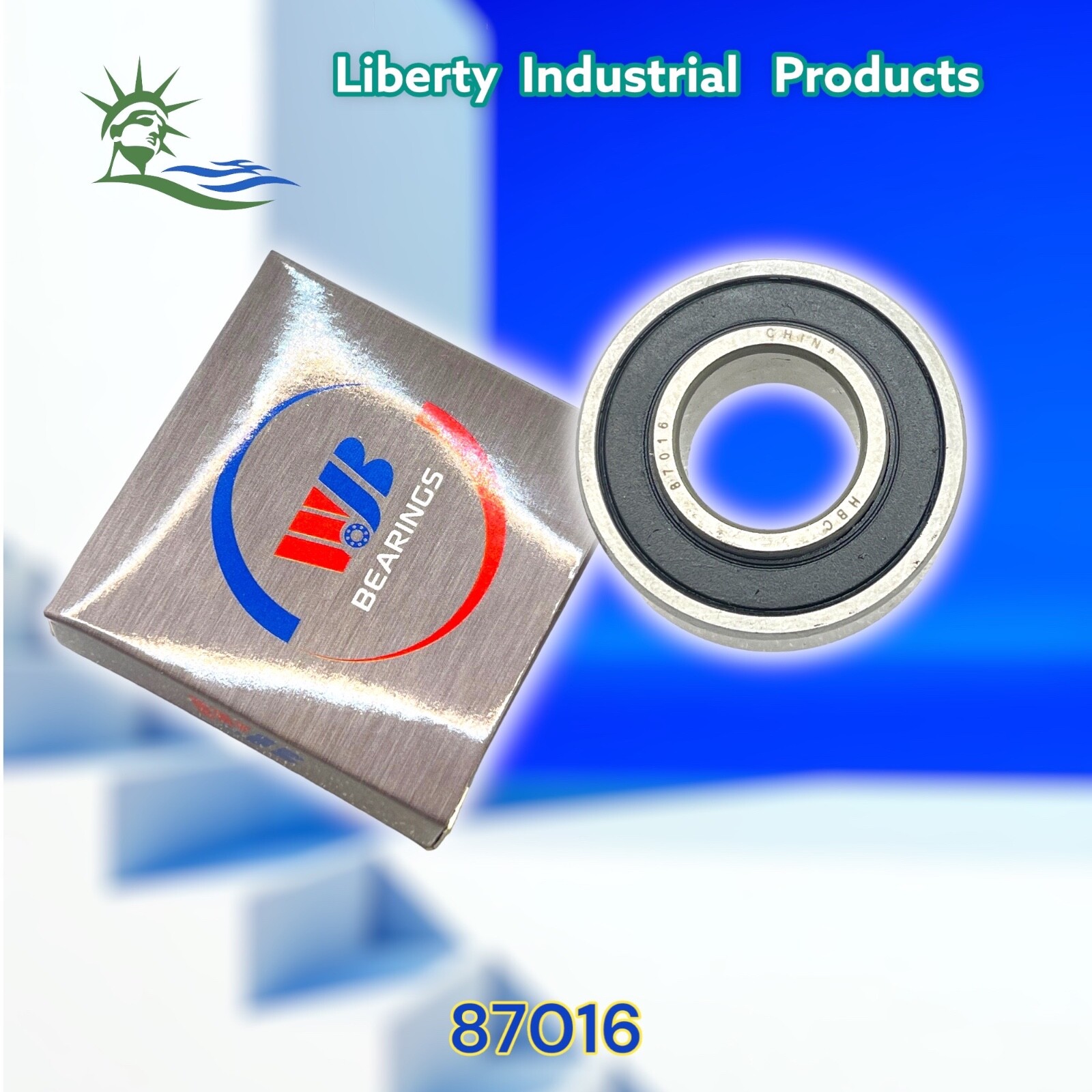 87016 Single Row Extended Race Ball Bearing Rubber Seal & Metal Shield ...