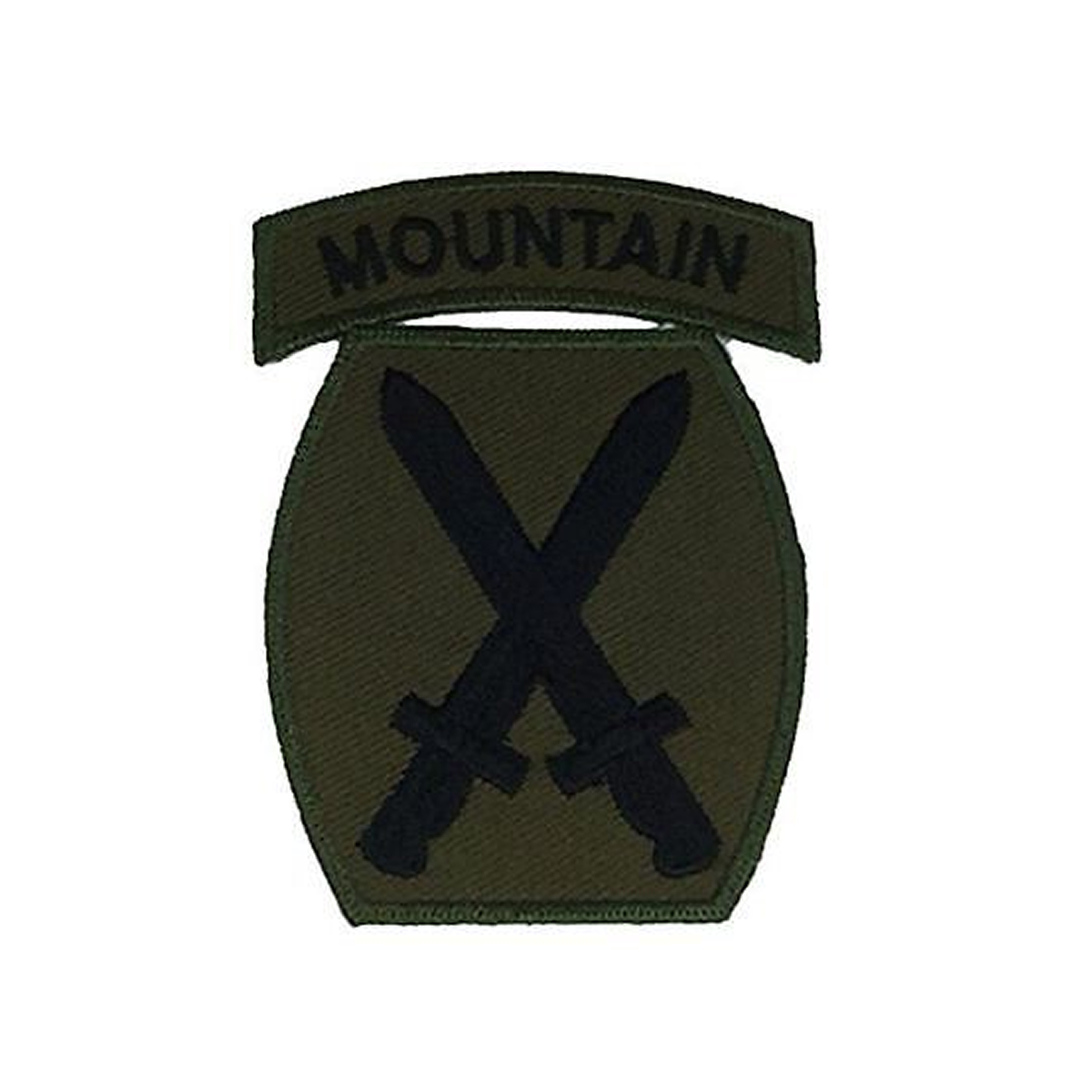 US ARMY TENTH 10TH MOUNTAIN DIVISION PATCH OD OLIVE DRAB GREEN CLIMB TO ...