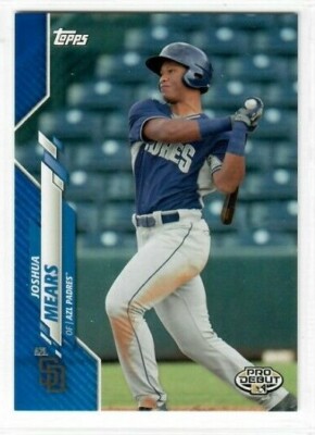 JOSHUA MEARS 2020 Topps Pro Debut Baseball RC PAPER BLUE #8/150 PADRES ...