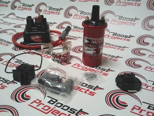 MSD CAP/ROTOR & Coil Bracket & RED Blaster For 92-00 CIVIC 94-01 ...