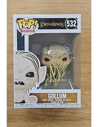 The Lord of the Rings Gollum Funko Pop! #532 Signed by Andy Serkis with ...