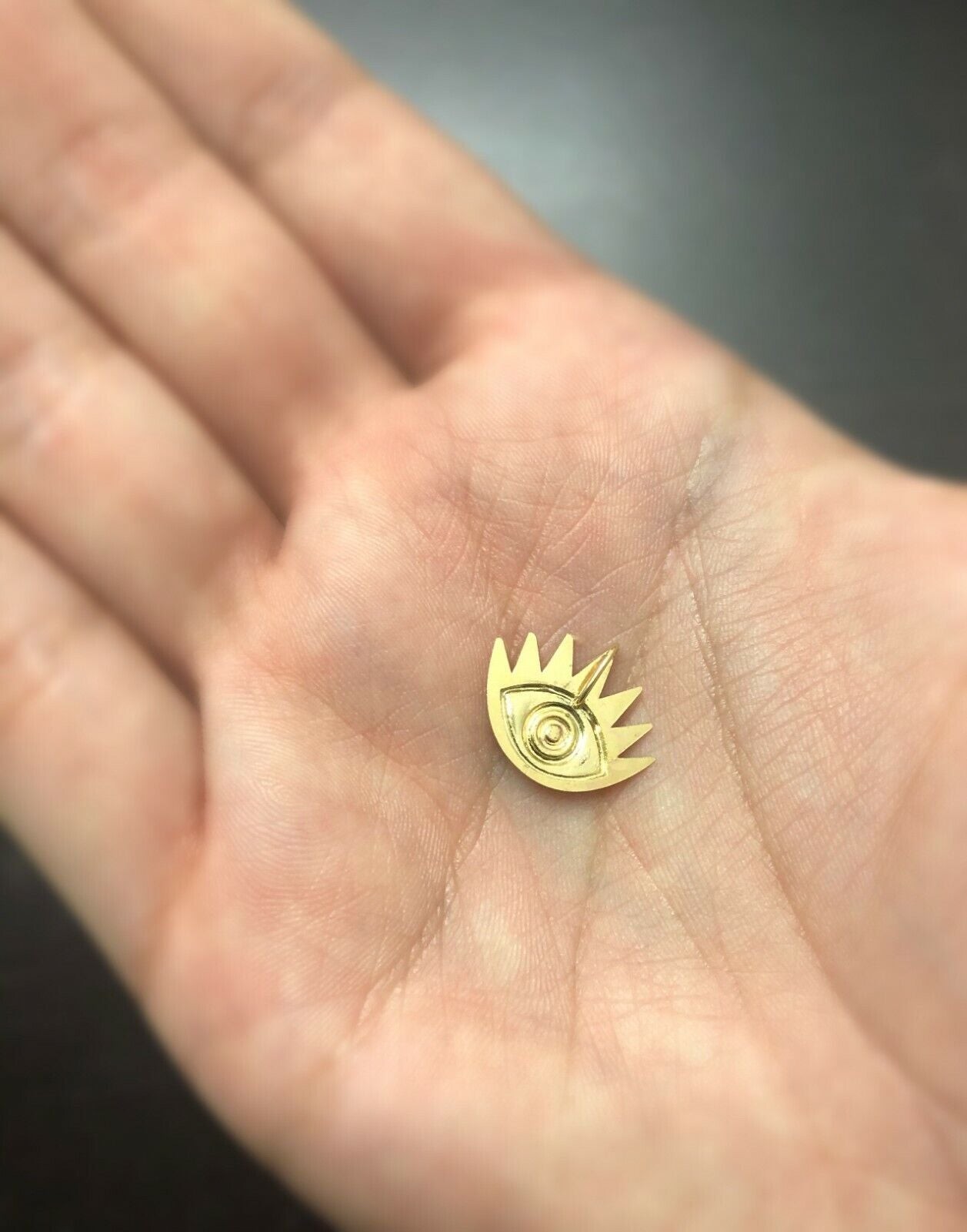18k Solid Yellow Gold Eyelash Enamel Charm for Chain Women | eBay