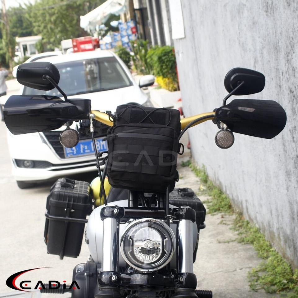 Black Handlebar Bag Motorcycle Sissy Bar Storage Bag For Harley ...