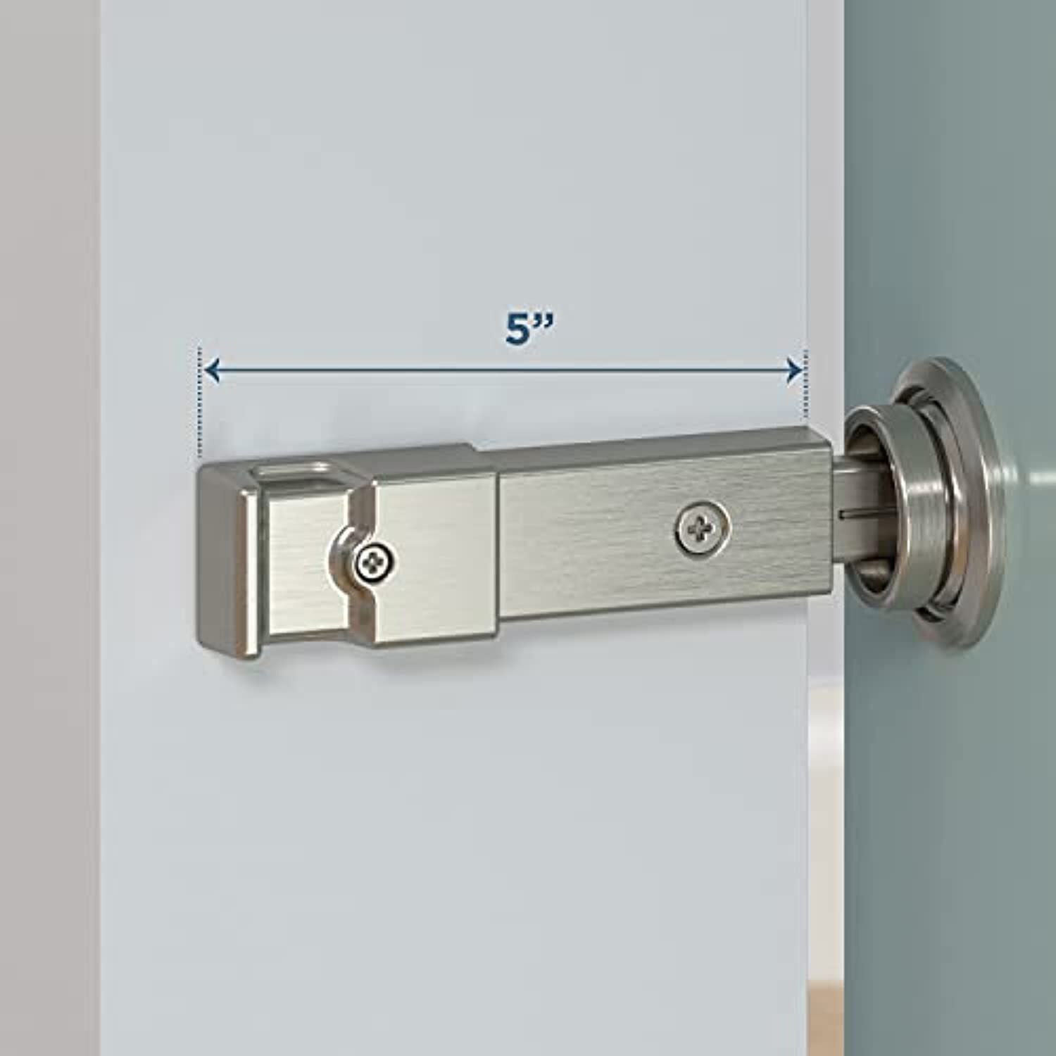 National Hardware N700-151 Barn Door Lock, 5" x 1-1/4" x 3/4", Satin ...