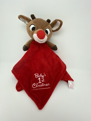 Rudolph the Red Nose Reindeer My First Christmas Plush Security Blanket ...