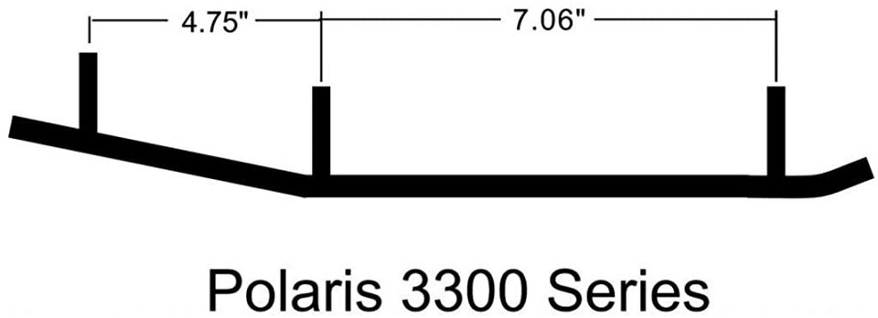 SnowStuds Magnum 6" Carbide Runners Polaris Pro-Steer Ski 1/2" Host Bar ...