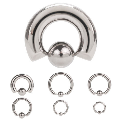 New CAPTIVE BEAD RING 6G 5/8" Surgical Steel 8mm Ball Closure body ...