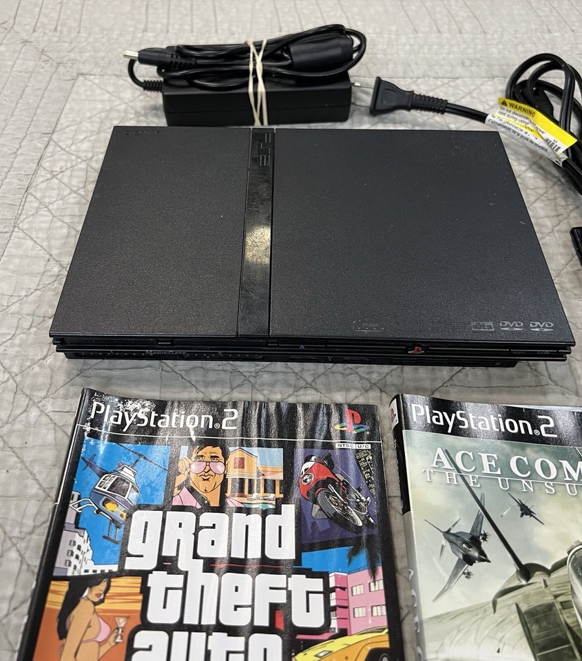 Sony PlayStation 2 PS2 Slim Console With 12 PS2 Games And PS2 ...
