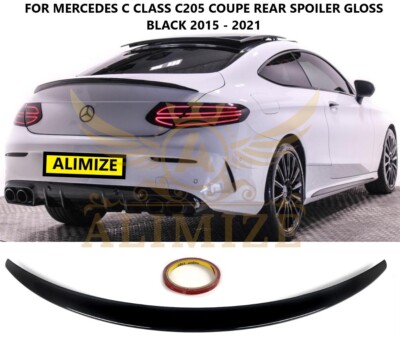 For MERCEDES BENZ C205 COUPE C63 C43 AERO REAR BOOT SPOILER LIP BLACK ...