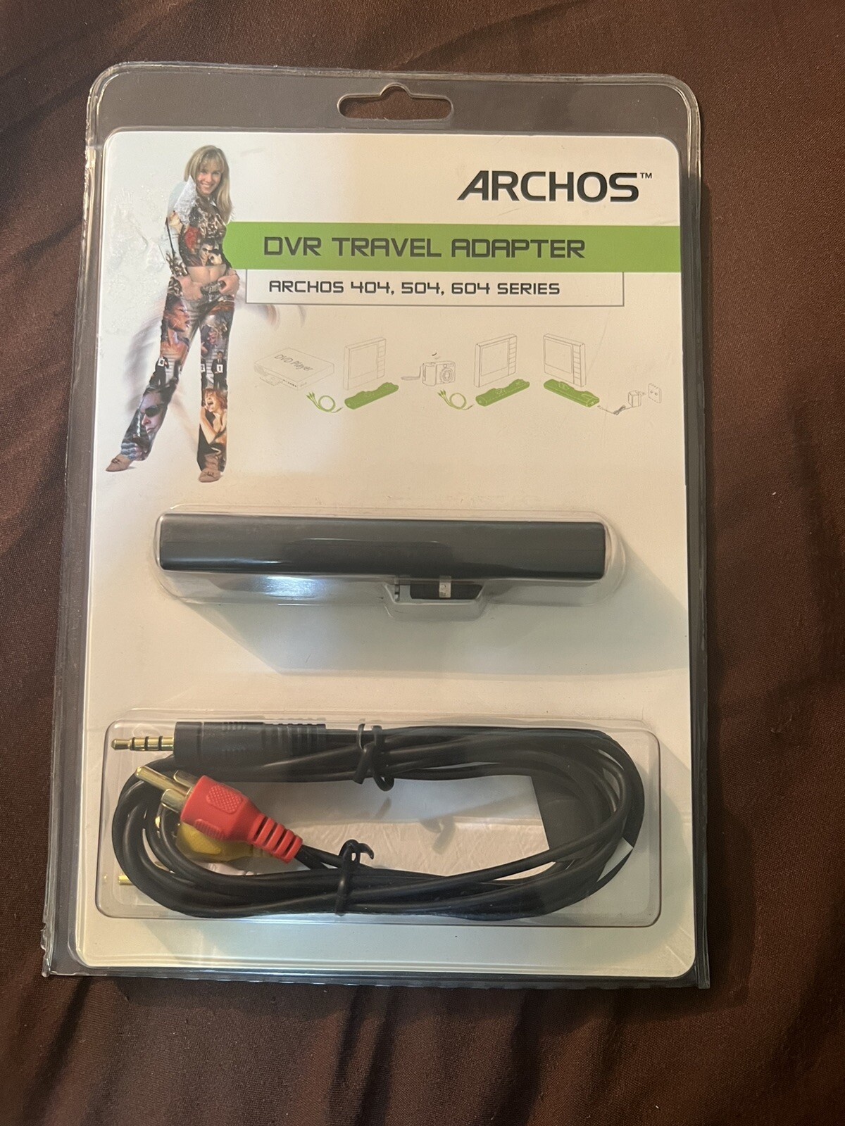 ARCHOS DVR TRAVEL ADAPTER SNAP ON & 3 WAY RCA AV FOR AV-404+504+604+704 ...