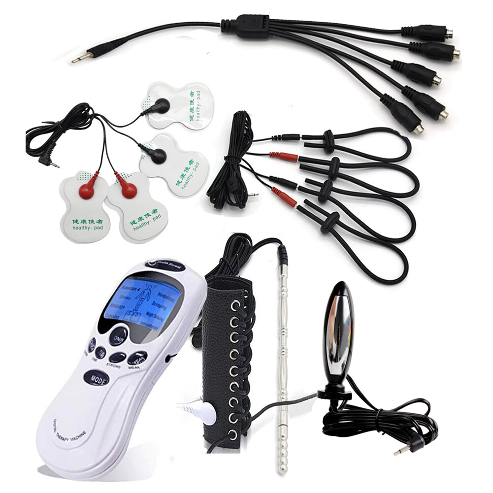 Electric Shock Electric Set Estim Pulse Device with 5 in 1 Connector ...