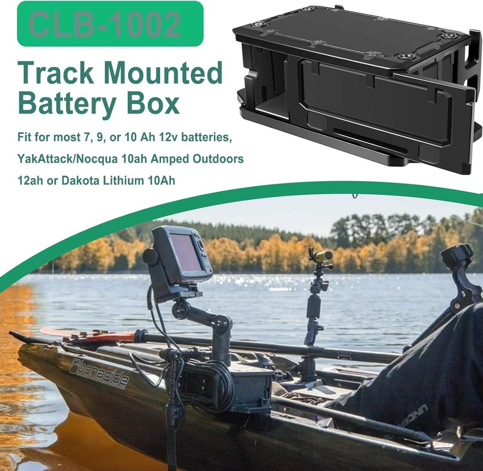 for YakAttack CellBlok CLB-1002 Track Mounted Battery Box Kayak Battery ...