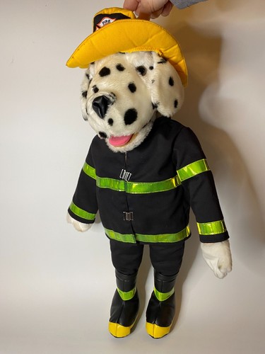 Silly Puppets DALMATION FIREFIGHTER Plush Dog Hand Puppet LARGE 28" Hi ...