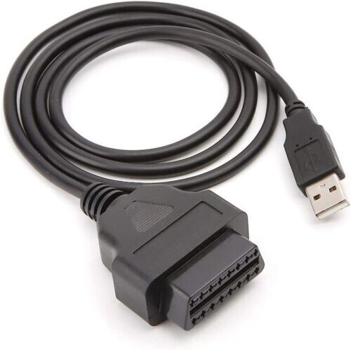 1M 16Pin to USB OBD2 Charger Adapter Cable Car Diagnostic Interface ...