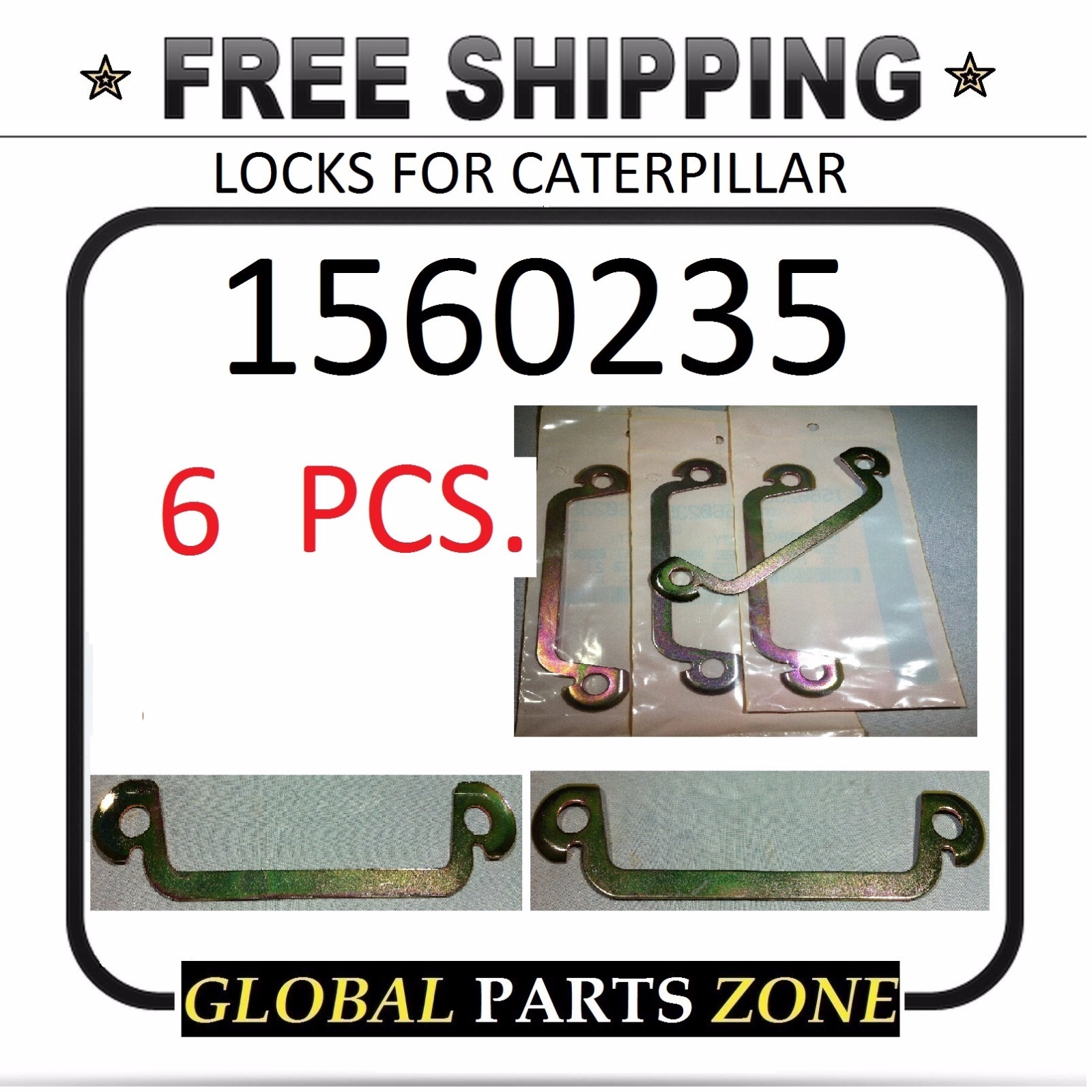 SET of 6 LOCKS for Caterpillar 3114 3116 3126 1560235 156-0235 FREE ...