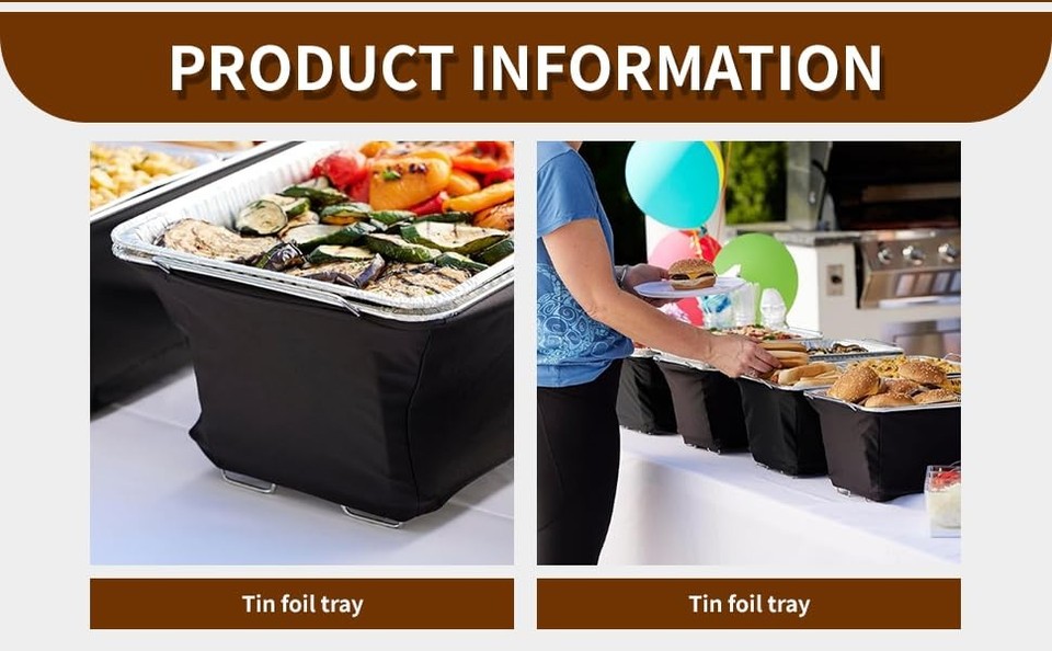 Wind Guard for Chafing Dish, 2 Pack Flame Retardant Covers for Chafer ...