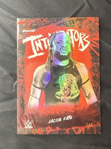 2025 Topps Finest WWE Intimidators Jacob Fatu Red /5 Trading Card | eBay