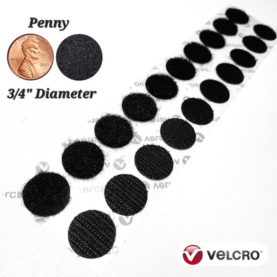 VELCRO® Brand Stick-On Dots- 3/4" Inch Diameter Circles - (10 Sets Hook ...