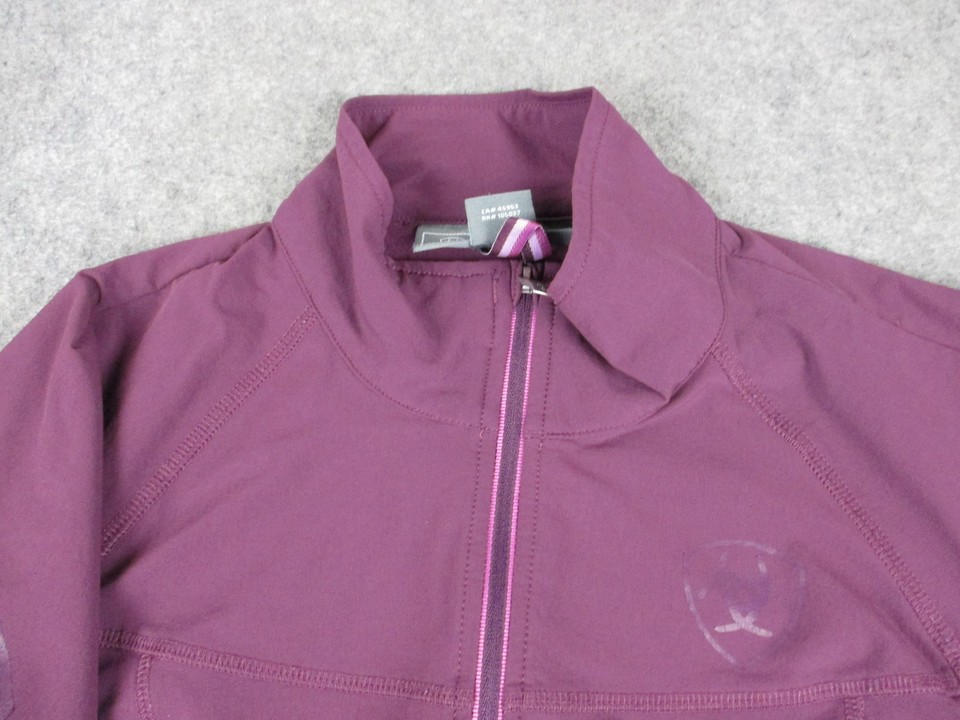 Ariat Jacket Womens Medium Purple Ariat TEK Softshell Full Zip Riding ...