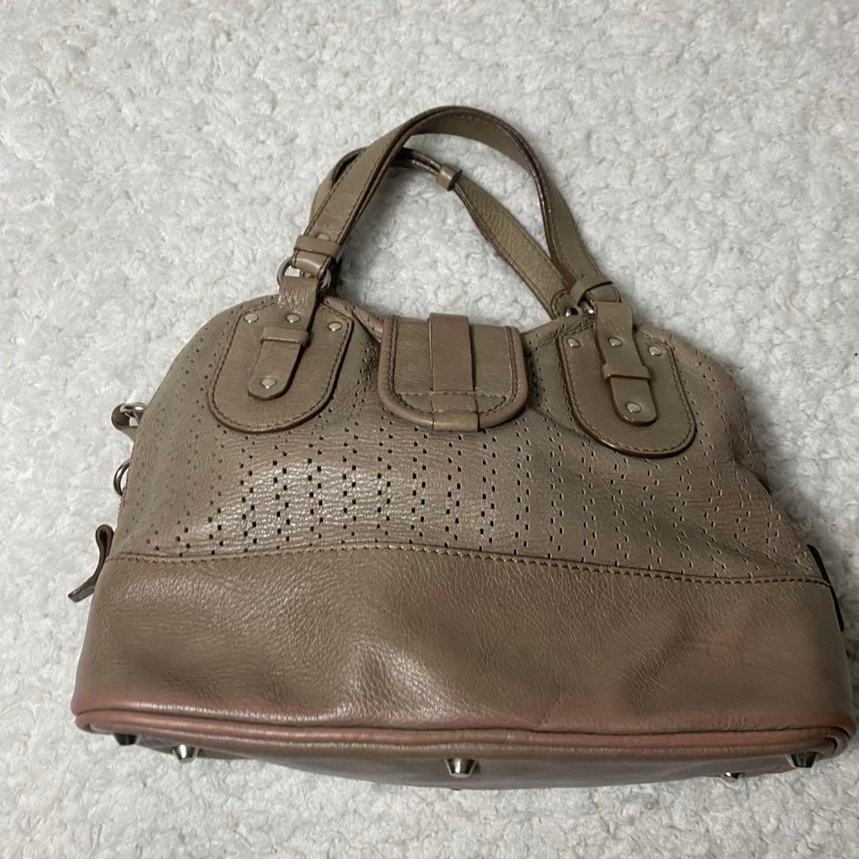 Chloe Shoulder Hand Bag Pinkish Greige Leather Small Purse Vintage ...