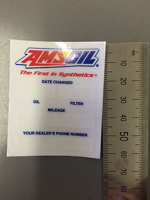 Amsoil Oil Service Interval Reminder Sticker Window Cling type x 10 ...