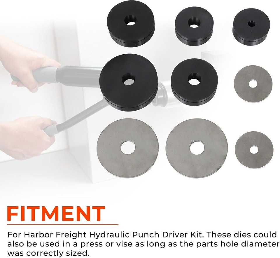 USA SHEET METAL DIMPLE DIE SET FOR HARBOR FREIGHT HYDRAULIC PUNCH ...