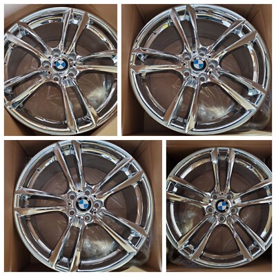 Original 20" BMW 740 750 Chrome OEM 303 M Wheels Rims F01 F02 GT LI ...