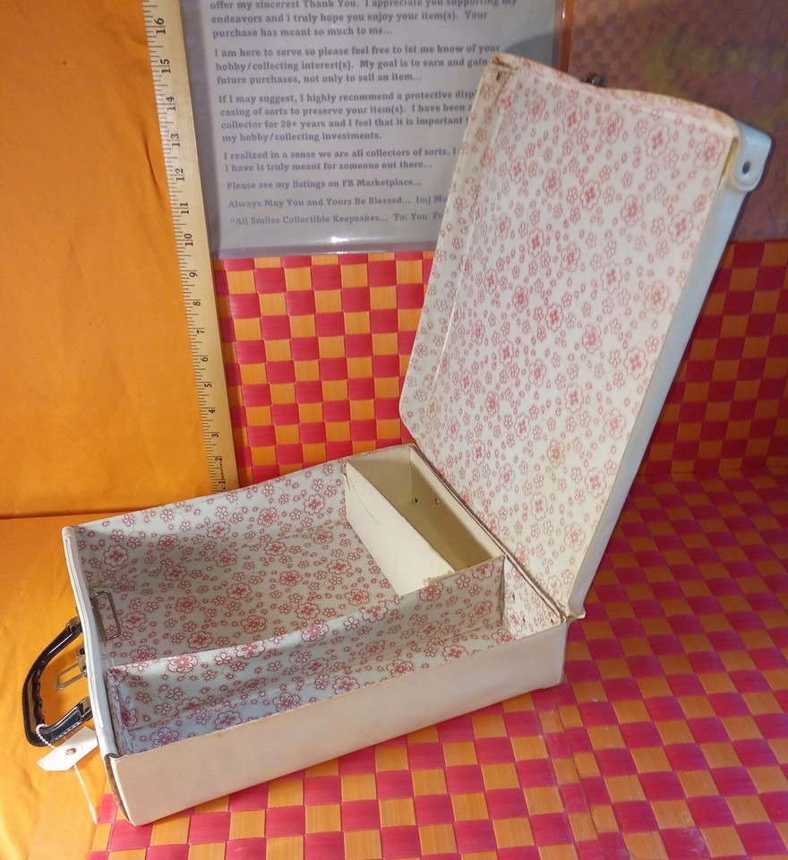 Barbie Doll Carry Case, vintage 1963, 12 1/4" H by 10 1/2" L by 3" W by ...