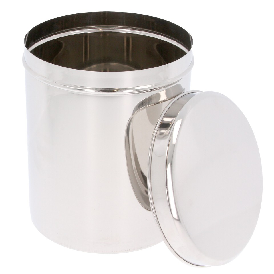 Stainless Steel Canisters Kitchen Storage Tins Dry Food Deep Indian ...