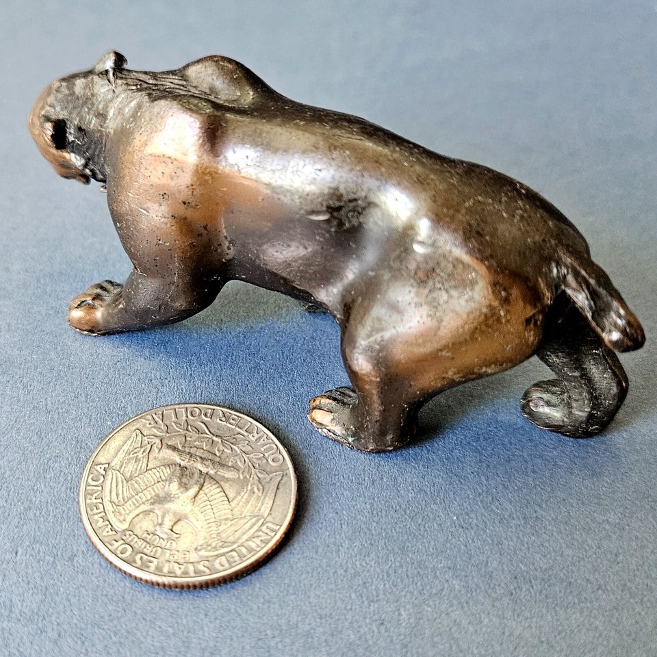 Vtg William Otto Bronze Saber Tooth Tiger Smilodon Cat Signed La Brea Figurine | eBay