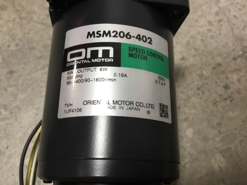 Oriental Motor MSM206-402 MSM2006402 Speed Control Motor 6W 1600RPM ...