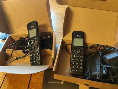 VTech CS2001 2 Handset Digital Cordless Phone - Black 4897027124057 ...